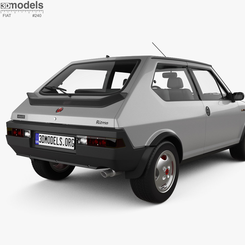 Fiat Ritmo 3-door Abarth 1985 3D model - Download Hatchback on 3DModels.org