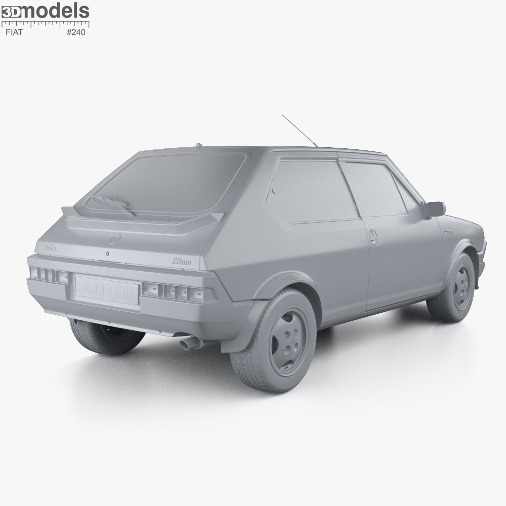 Fiat Ritmo 3-door Abarth 1985 3D model - Download Hatchback on 3DModels.org