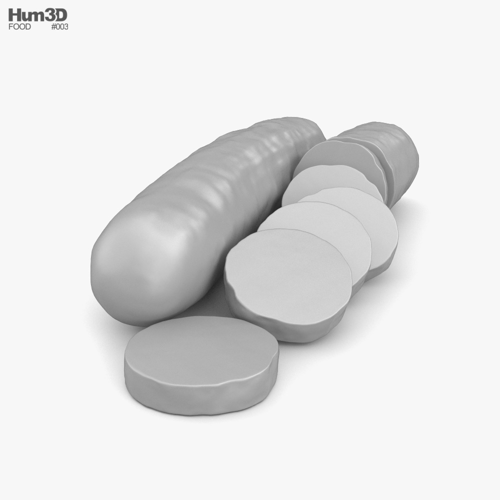 Cucumber 3D model - Download Vegetables on 3DModels.org