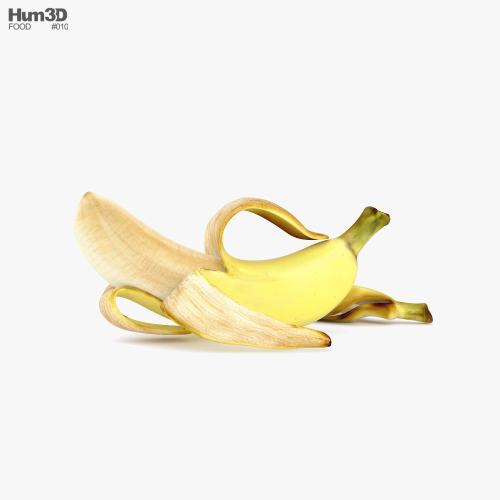 Banana 3D model - Download Fruit on 3DModels.org