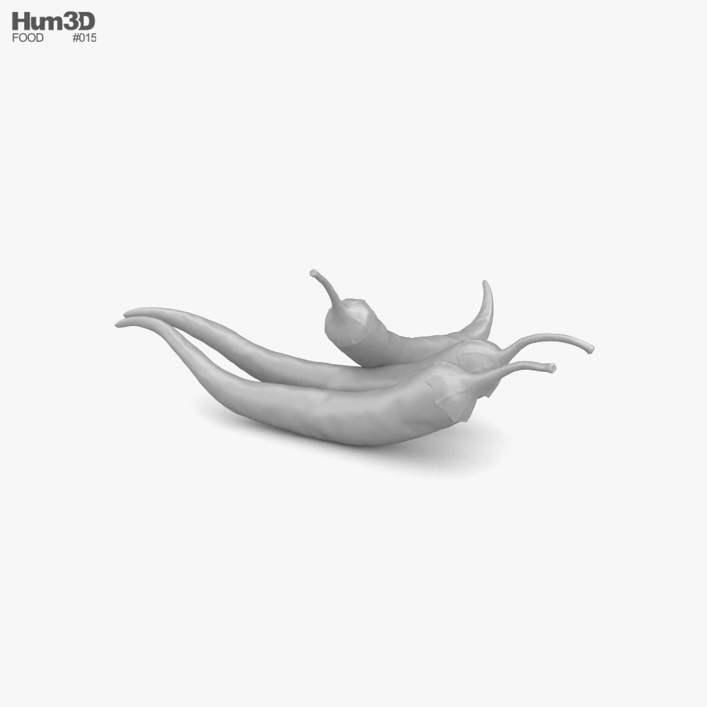 Chili Pepper 3D model - Download Vegetables on 3DModels.org