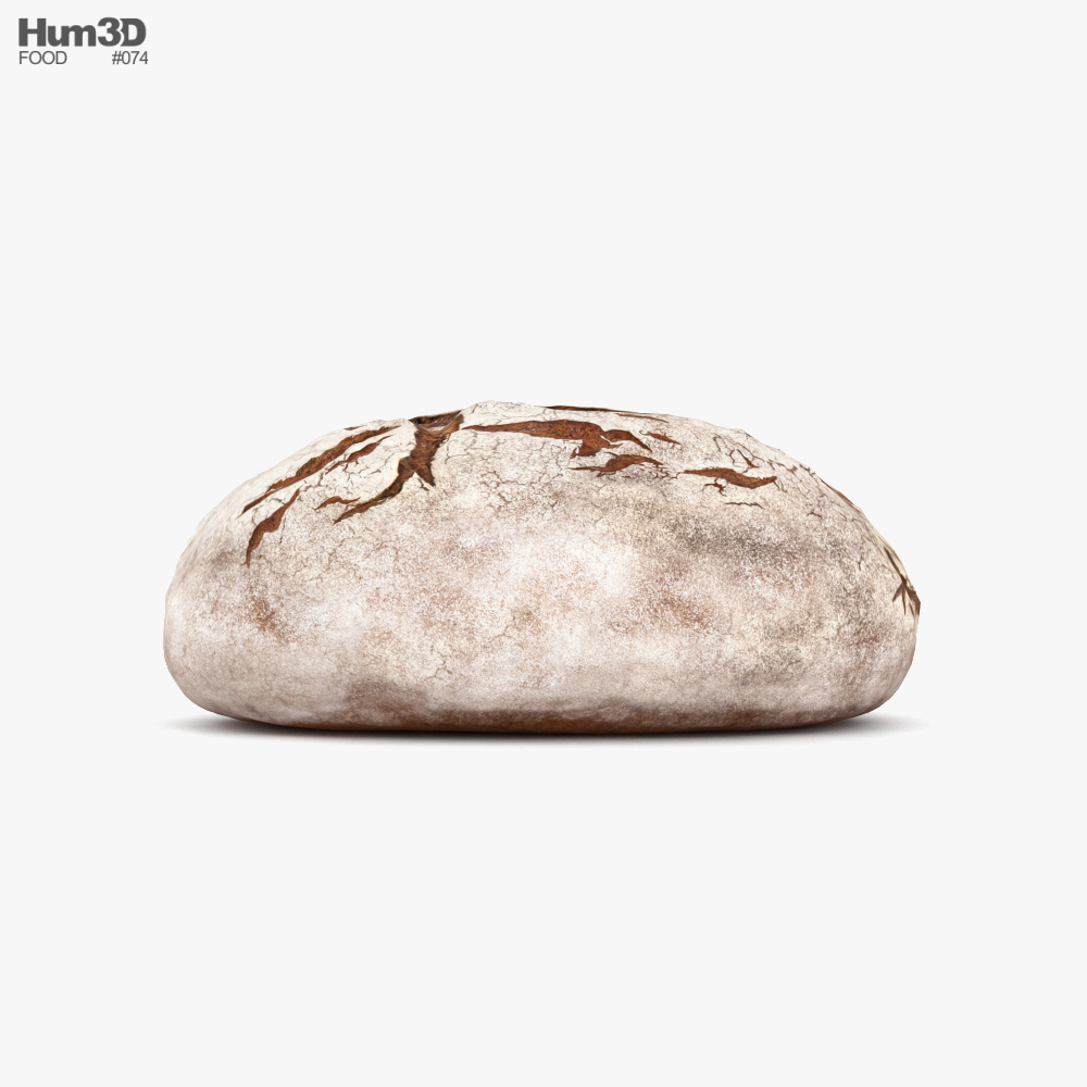 Brown Bread 3D model - Download Dairy, Bakery on 3DModels.org