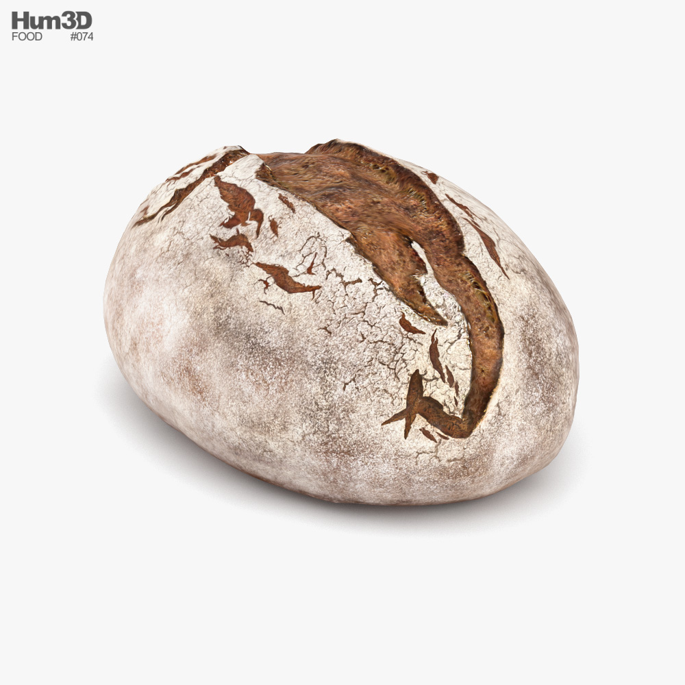 Brown Bread 3D model - Download Dairy, Bakery on 3DModels.org