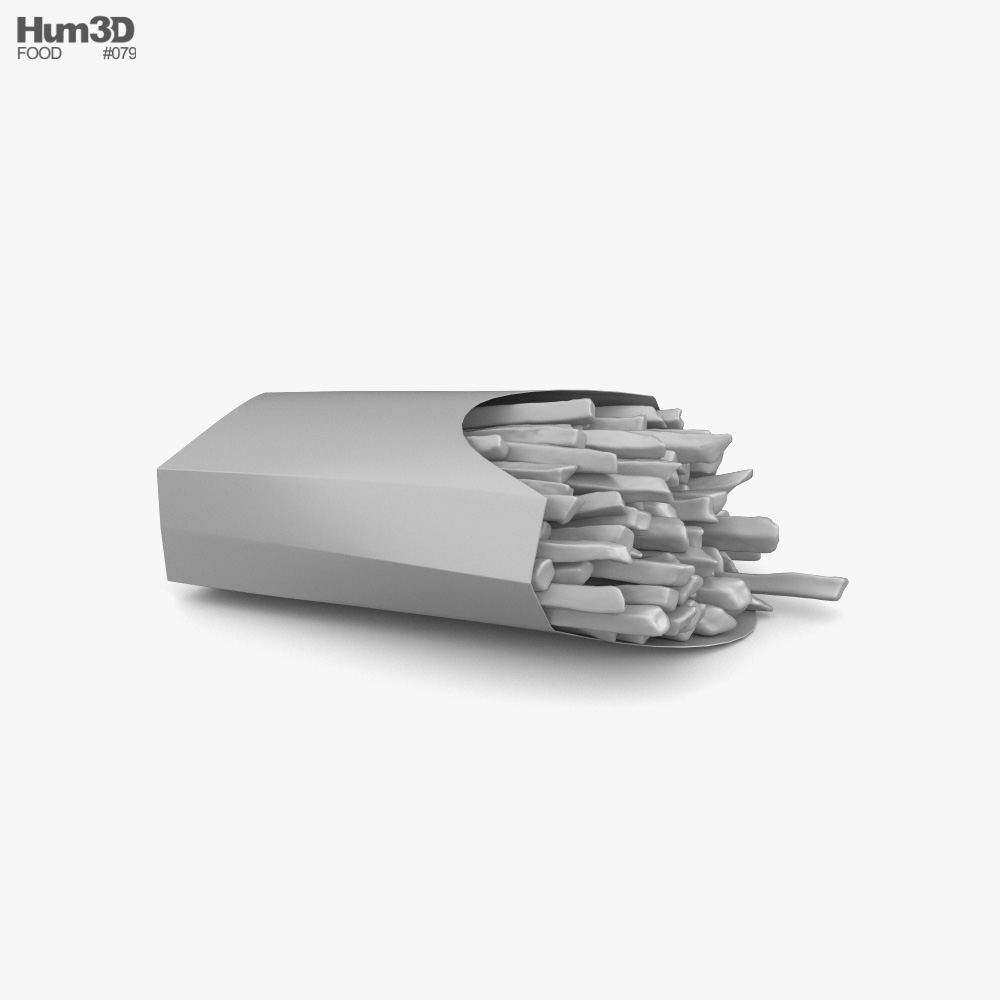 French Fries 3D model - Download Fast food on 3DModels.org