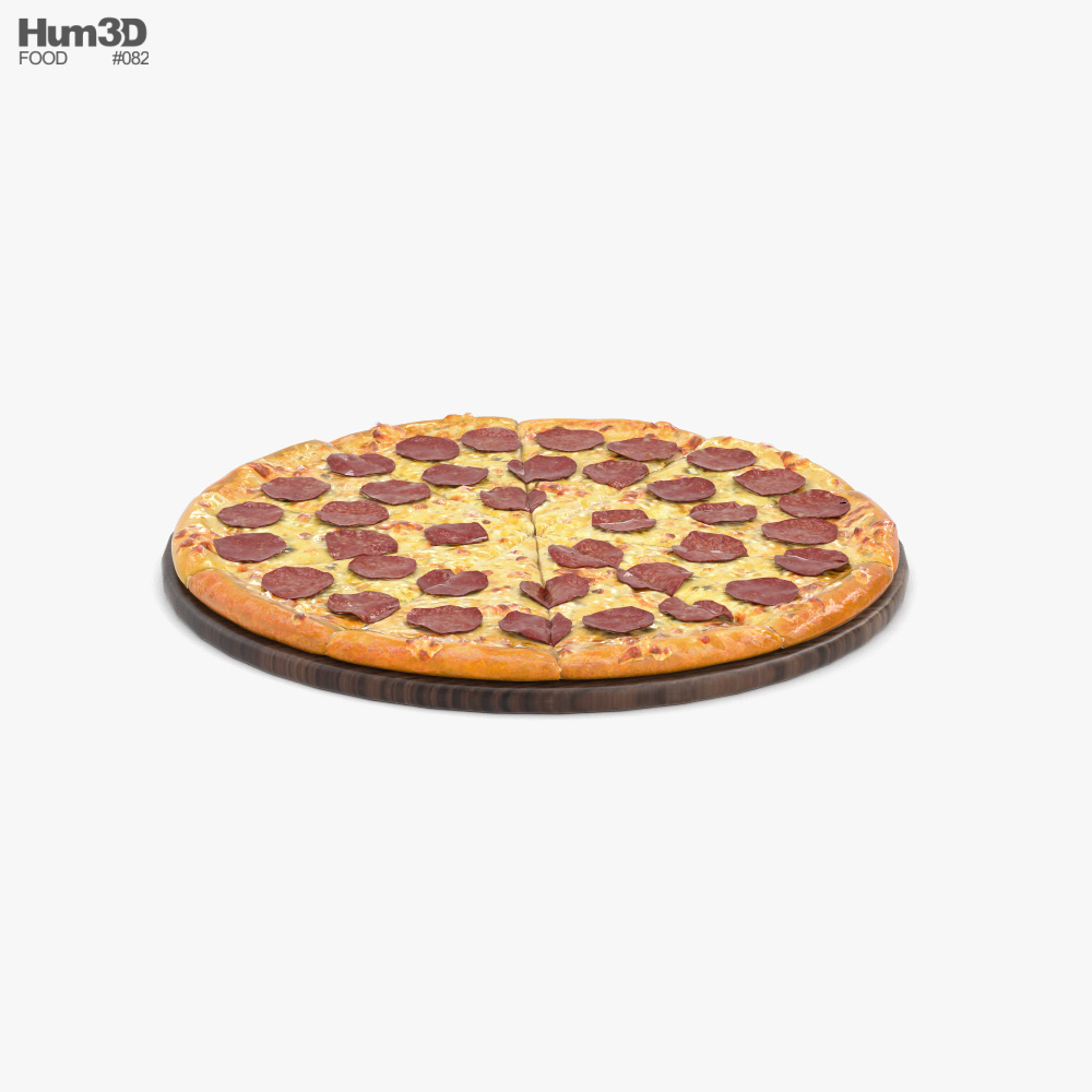Pizza 3D model - Download Fast food on 3DModels.org
