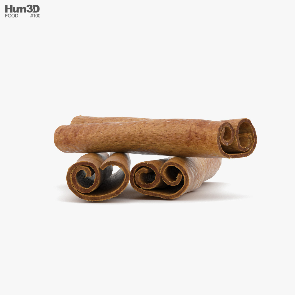 시나몬 스틱 3D 모델 - 다운로드 허브, 향신료 on 3DModels.org
