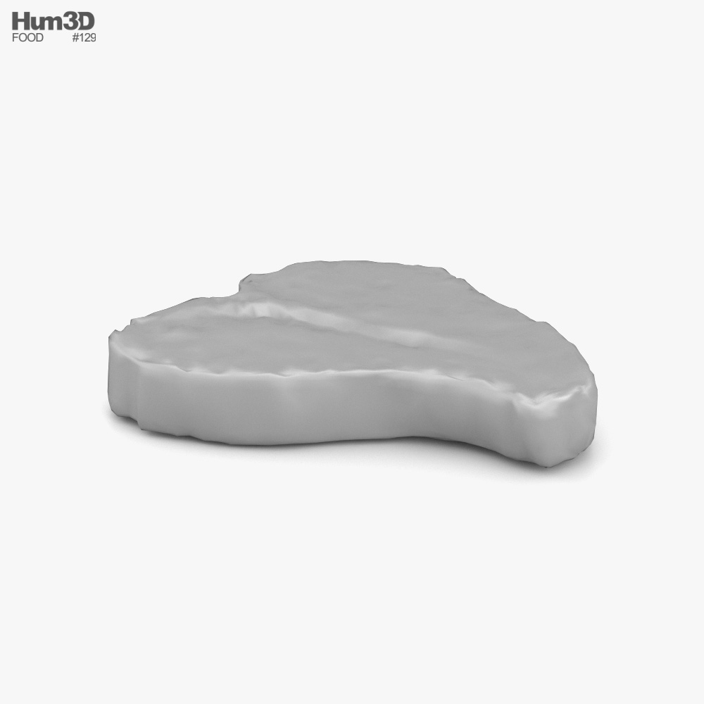 T-Bone Steak Cooked 3D model - Download Meat And Poultry on 3DModels.org