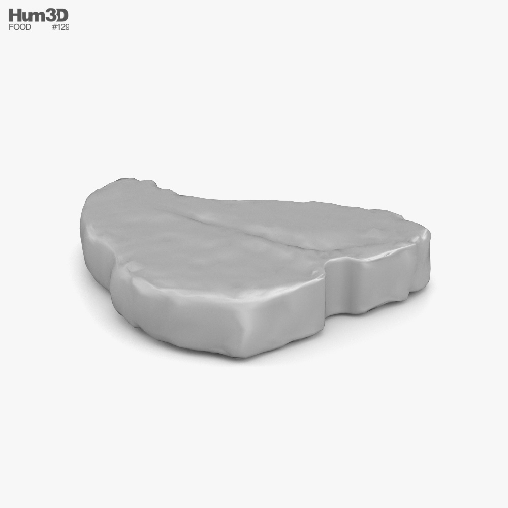 T-Bone Steak Cooked 3D model - Download Meat And Poultry on 3DModels.org