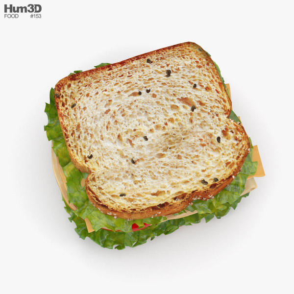 Sandwich 3D model - Download Fast food on 3DModels.org