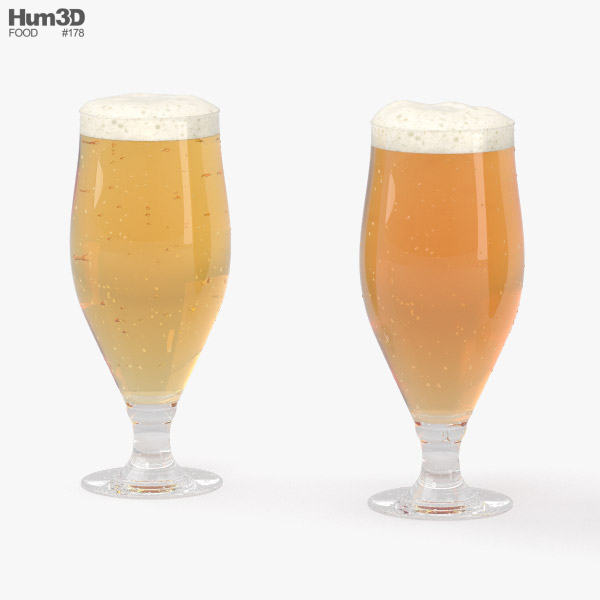 Beer Glass 3D model - Download Bottles, Cans on 3DModels.org