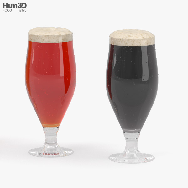 Beer Glass 3D model - Download Bottles, Cans on 3DModels.org