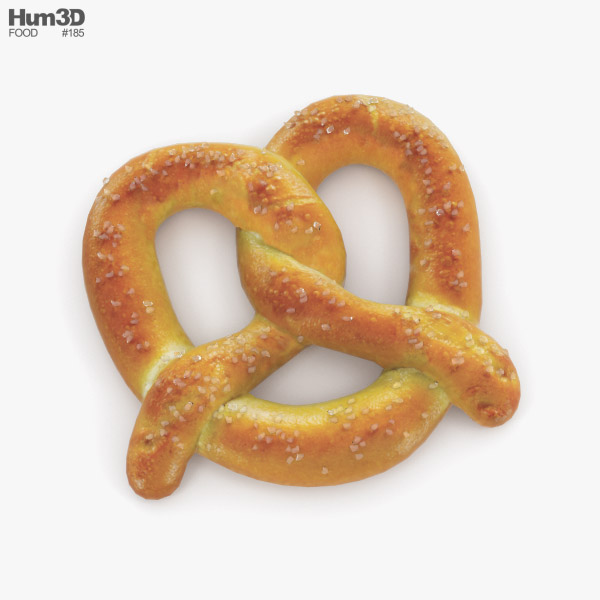Pretzel 3D model - Download Dessert on 3DModels.org
