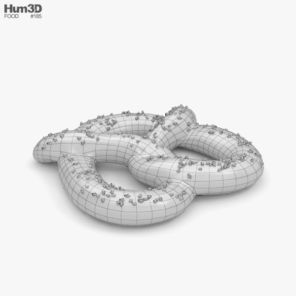 Pretzel 3D model - Download Dessert on 3DModels.org