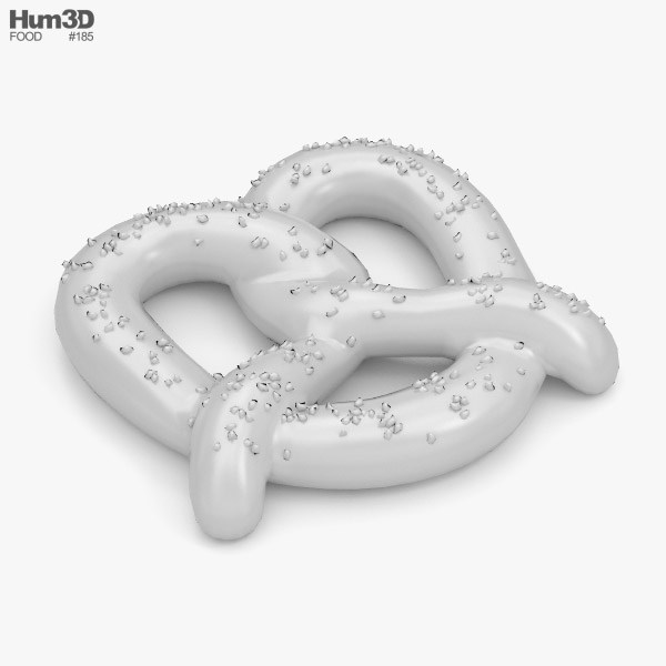 Pretzel 3D model - Download Dessert on 3DModels.org