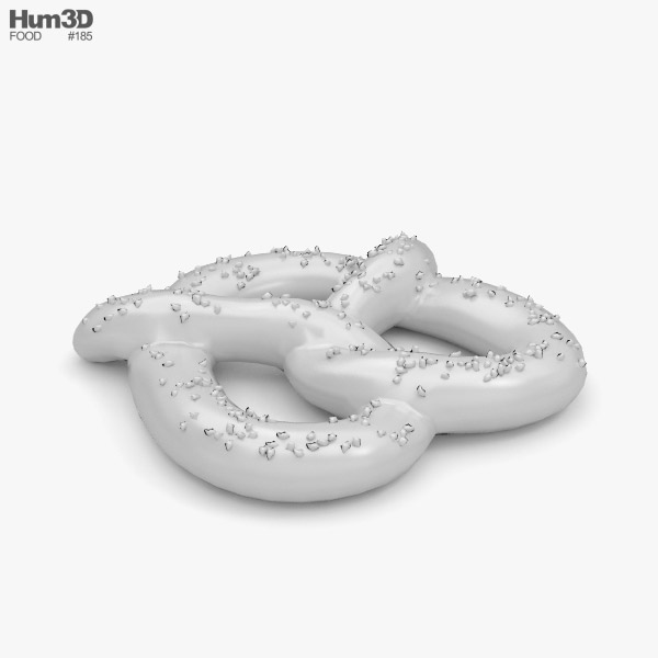 Pretzel 3D model - Download Dessert on 3DModels.org