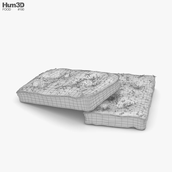 Focaccia 3D model - Download Fast food on 3DModels.org