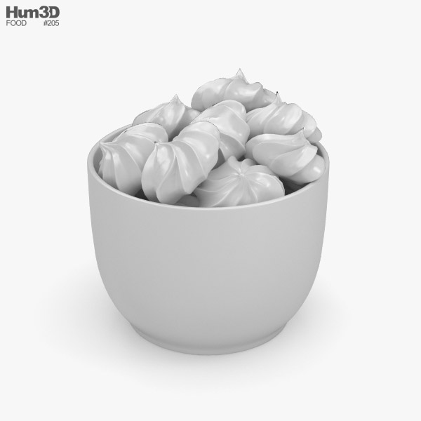 Meringue 3D model - Download Dessert on 3DModels.org