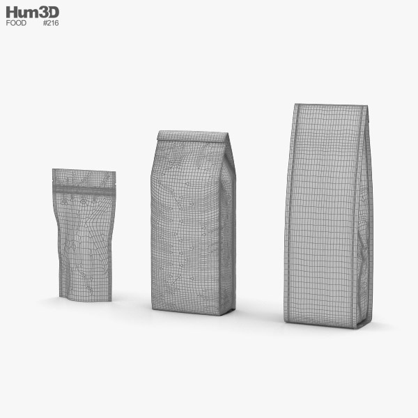 Coffee Bag 3D model - Download Mockup on 3DModels.org