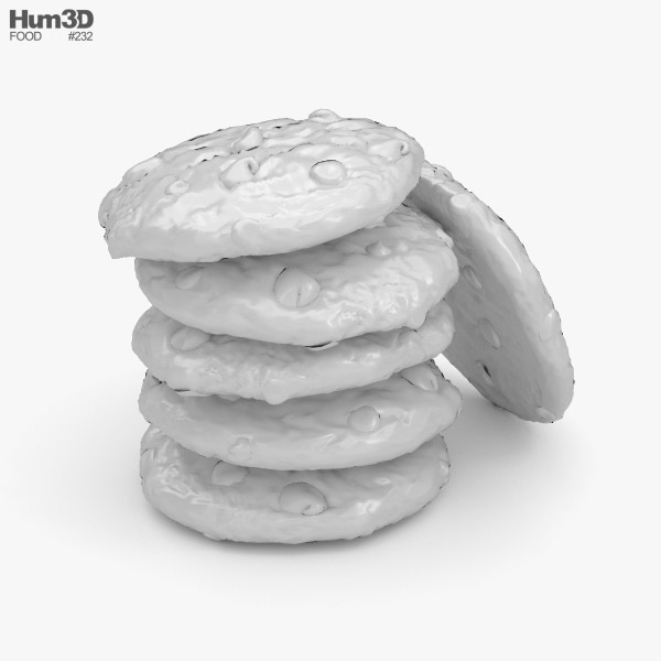 Chocolate Chip Cookie 3D model - Download Dessert on 3DModels.org