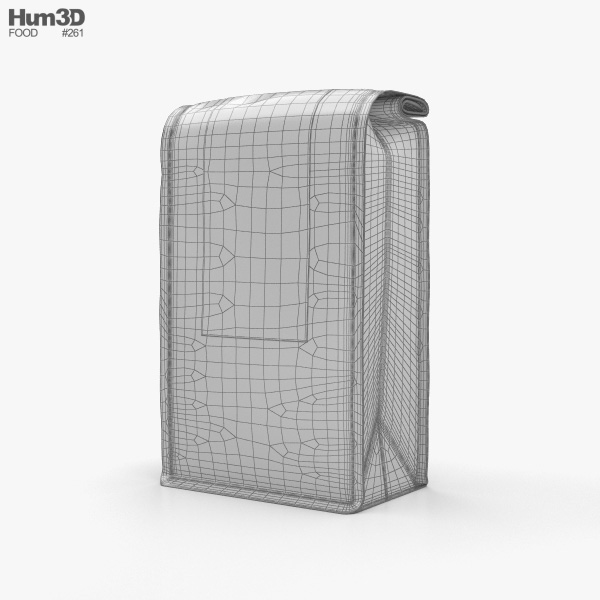 Coffee package 3D model - Download Mockup on 3DModels.org
