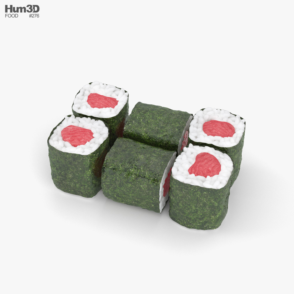Rollos de Sushi Tekka Maki con Atún Modelo 3D - Descargar Producto del ...