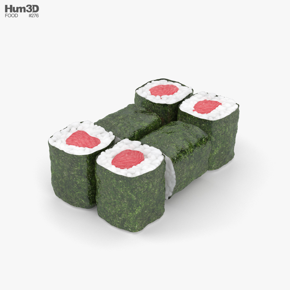 Rollos de Sushi Tekka Maki con Atún Modelo 3D - Descargar Producto del ...