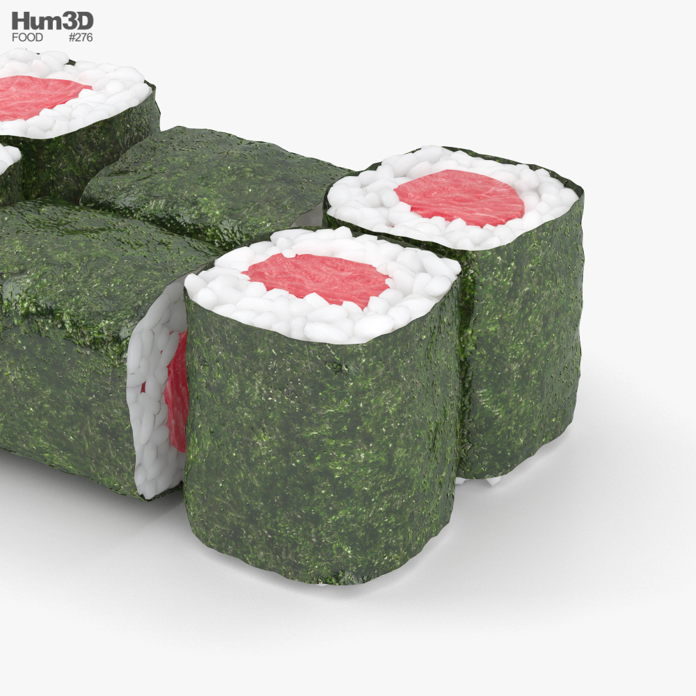 Rollos de Sushi Tekka Maki con Atún Modelo 3D - Descargar Producto del ...
