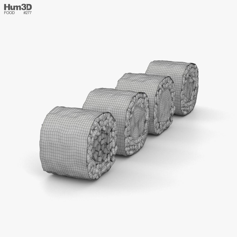 Sushi Maki Rolls 3D model - Download Seafood on 3DModels.org