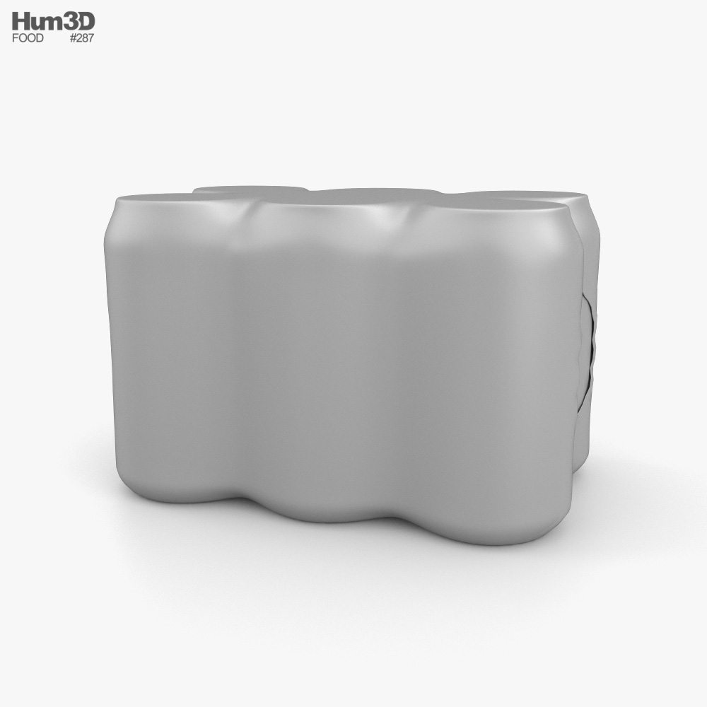 Plastic Shrink Wrapped Pepsi Cans Pack 3D model - Download Bottles ...
