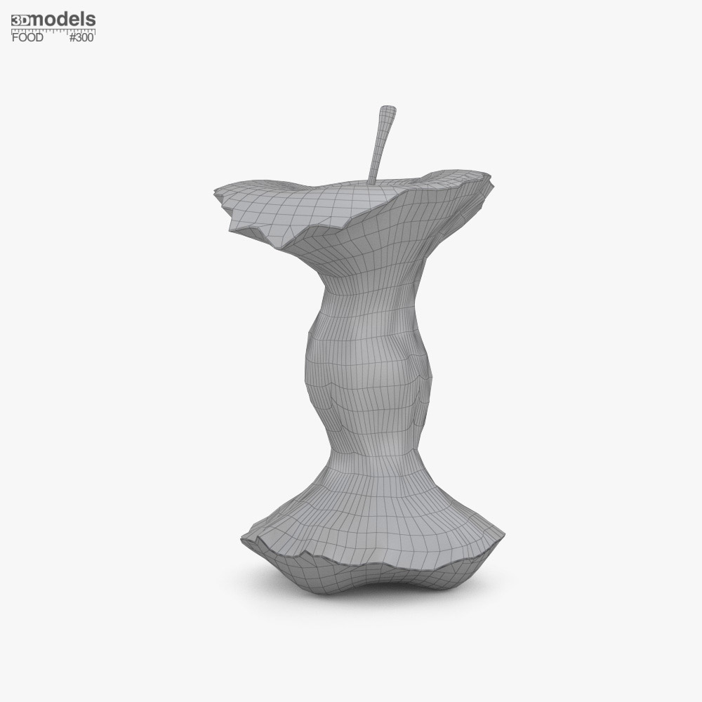 Apple Core Green 3D model - Download Fruit on 3DModels.org