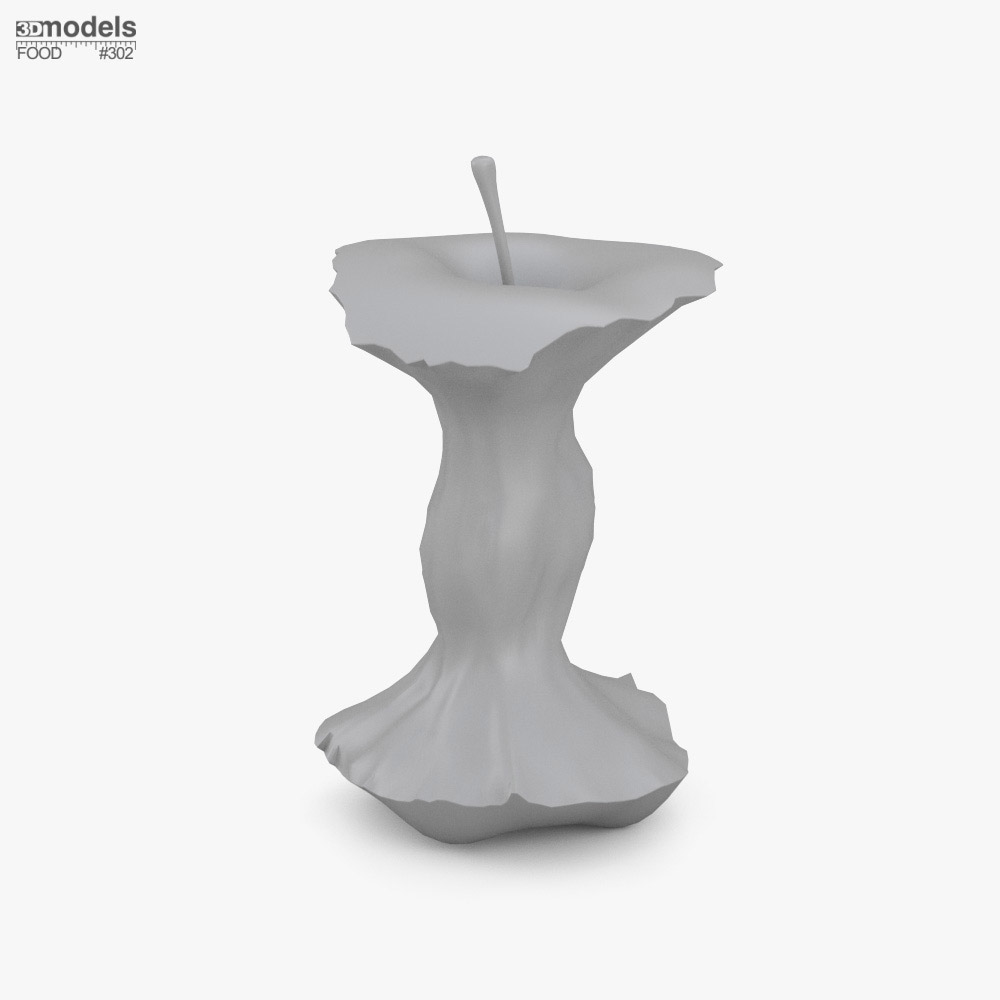 Yellow Apple Core 3D model - Download Fruit on 3DModels.org