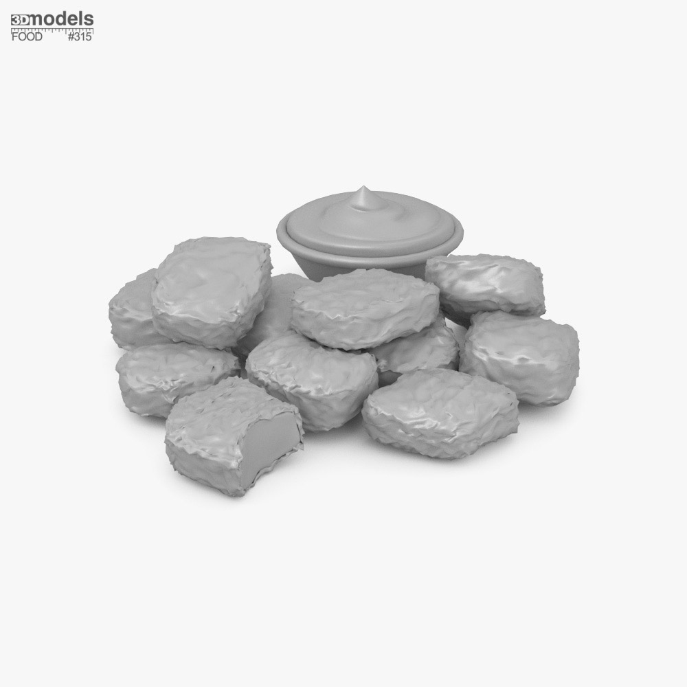 Nuggets 3D model - Download Meat And Poultry on 3DModels.org