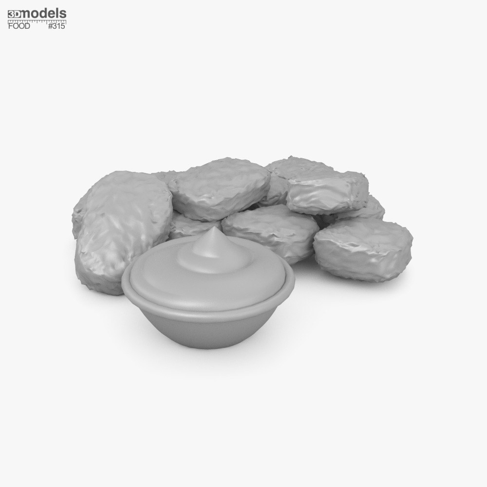 Nuggets 3D model - Download Meat And Poultry on 3DModels.org