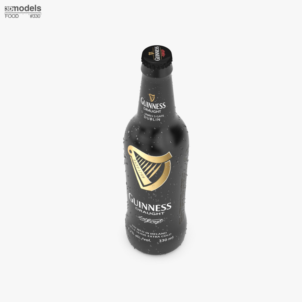 Guinness Bottle 3D model - Download Bottles, Cans on 3DModels.org
