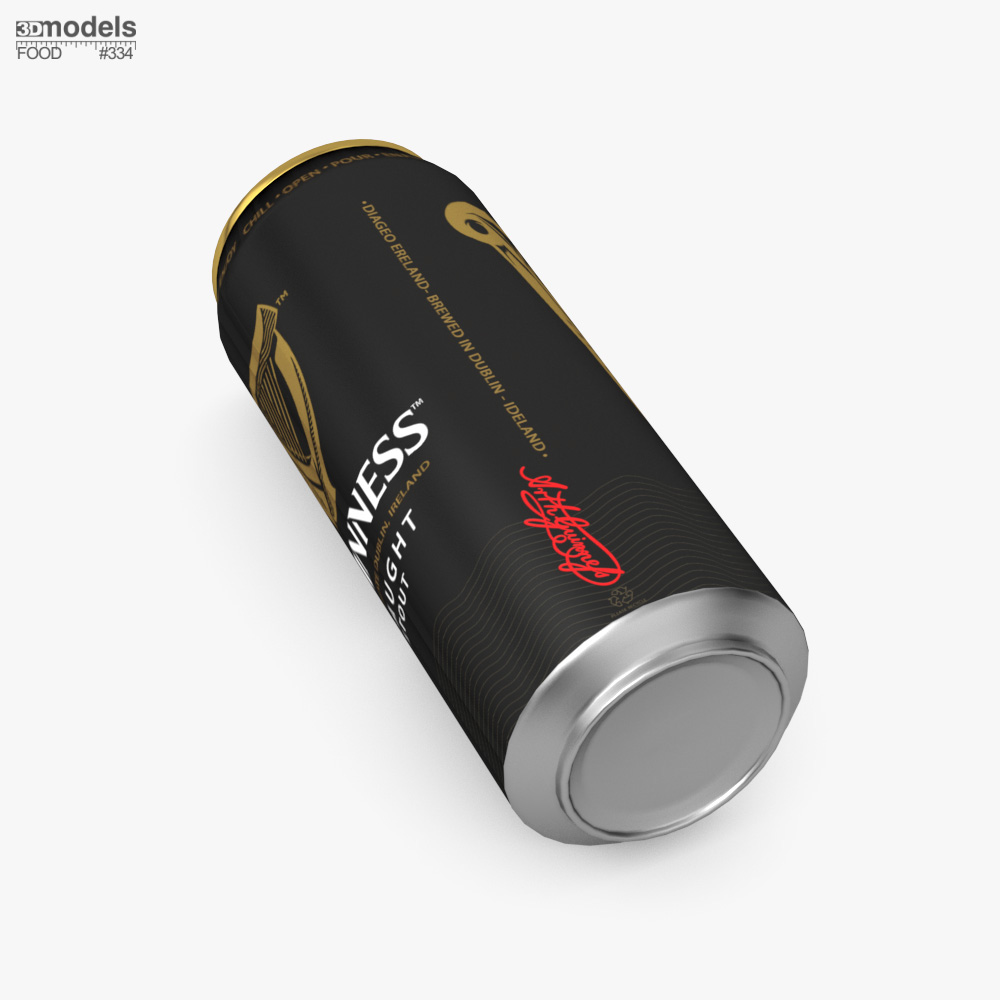 Guinness Can 3D model - Download Bottles, Cans on 3DModels.org