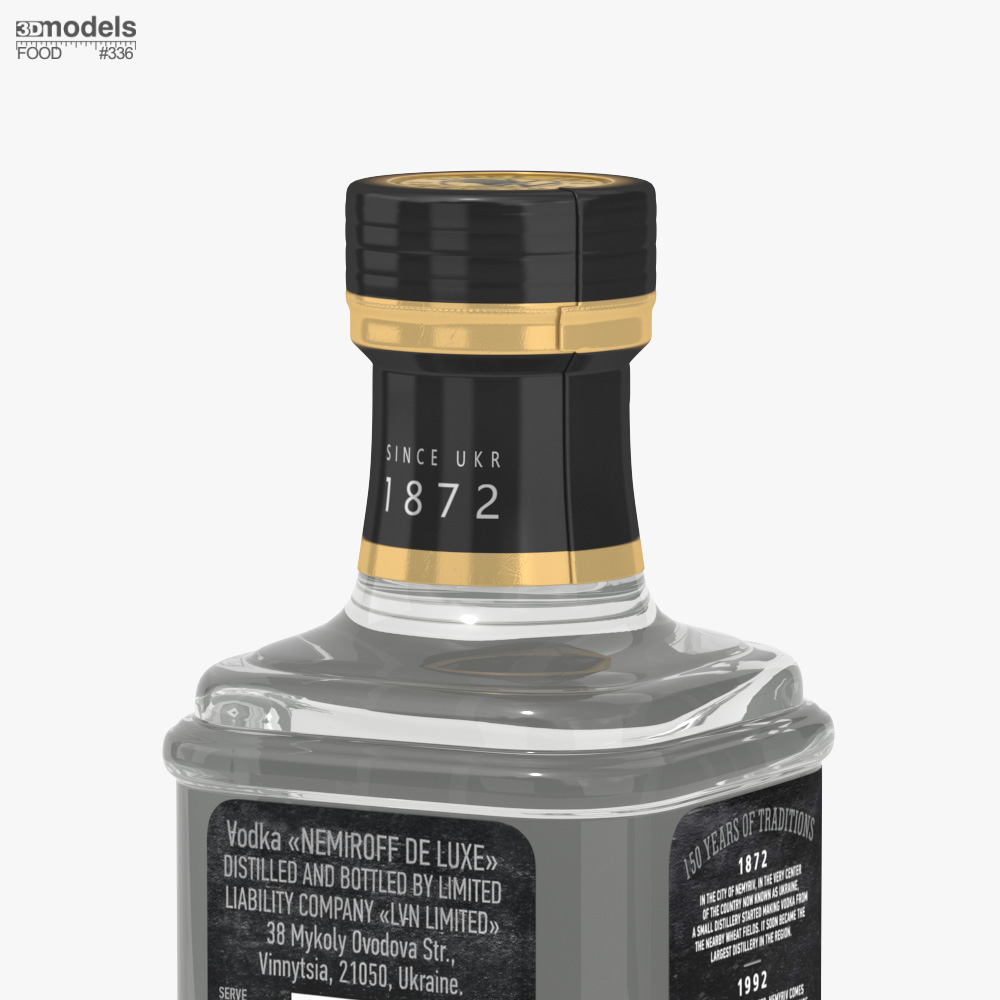 Nemiroff Vodka 3D model - Download Bottles, Cans on 3DModels.org