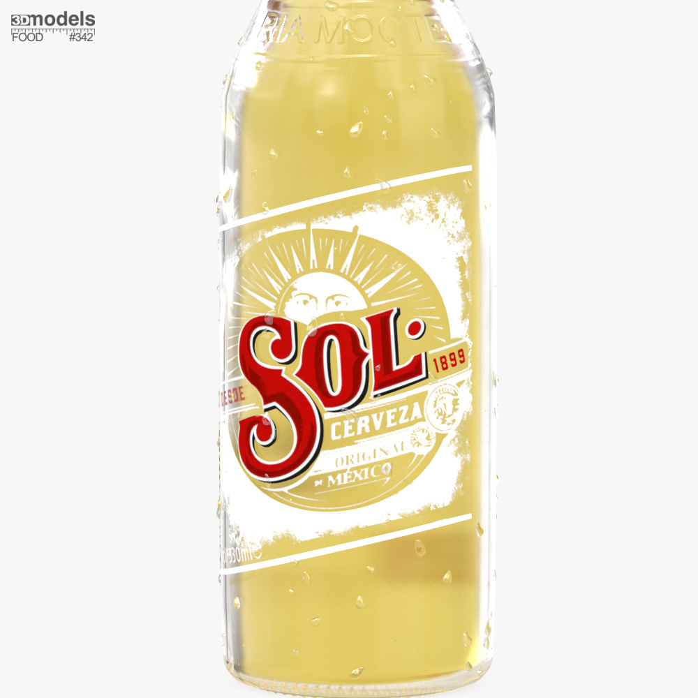 Sol Beer Bottle 3D model - Download Bottles, Cans on 3DModels.org