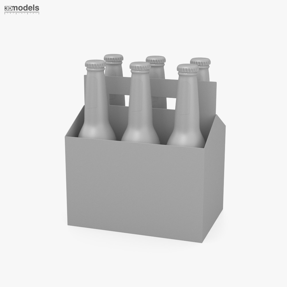SOL Beer 6 Pack 3D model - Download Bottles, Cans on 3DModels.org