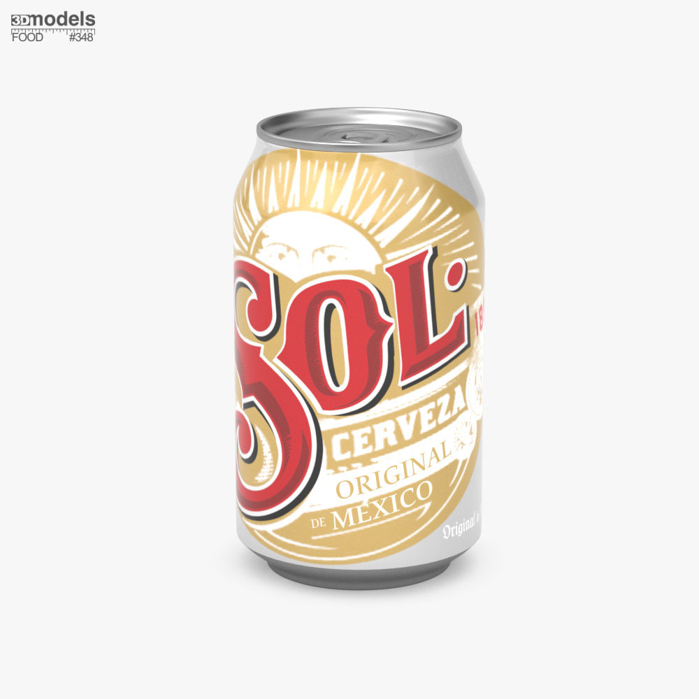 Lata de Cerveza Mexicana Sol Modelo 3D - Descargar Botellas, Latas on ...