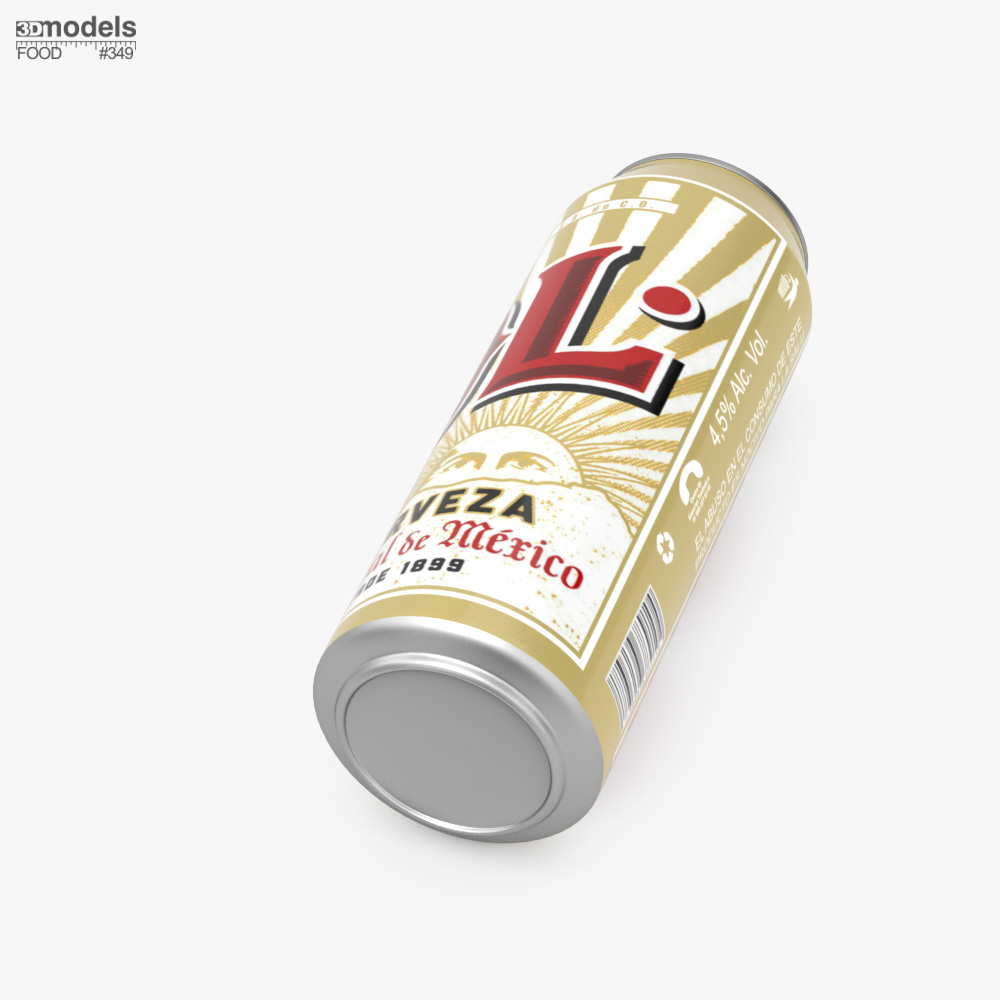 Sol Cerveza Beer Can 500ml 3D model - Download Bottles, Cans on ...