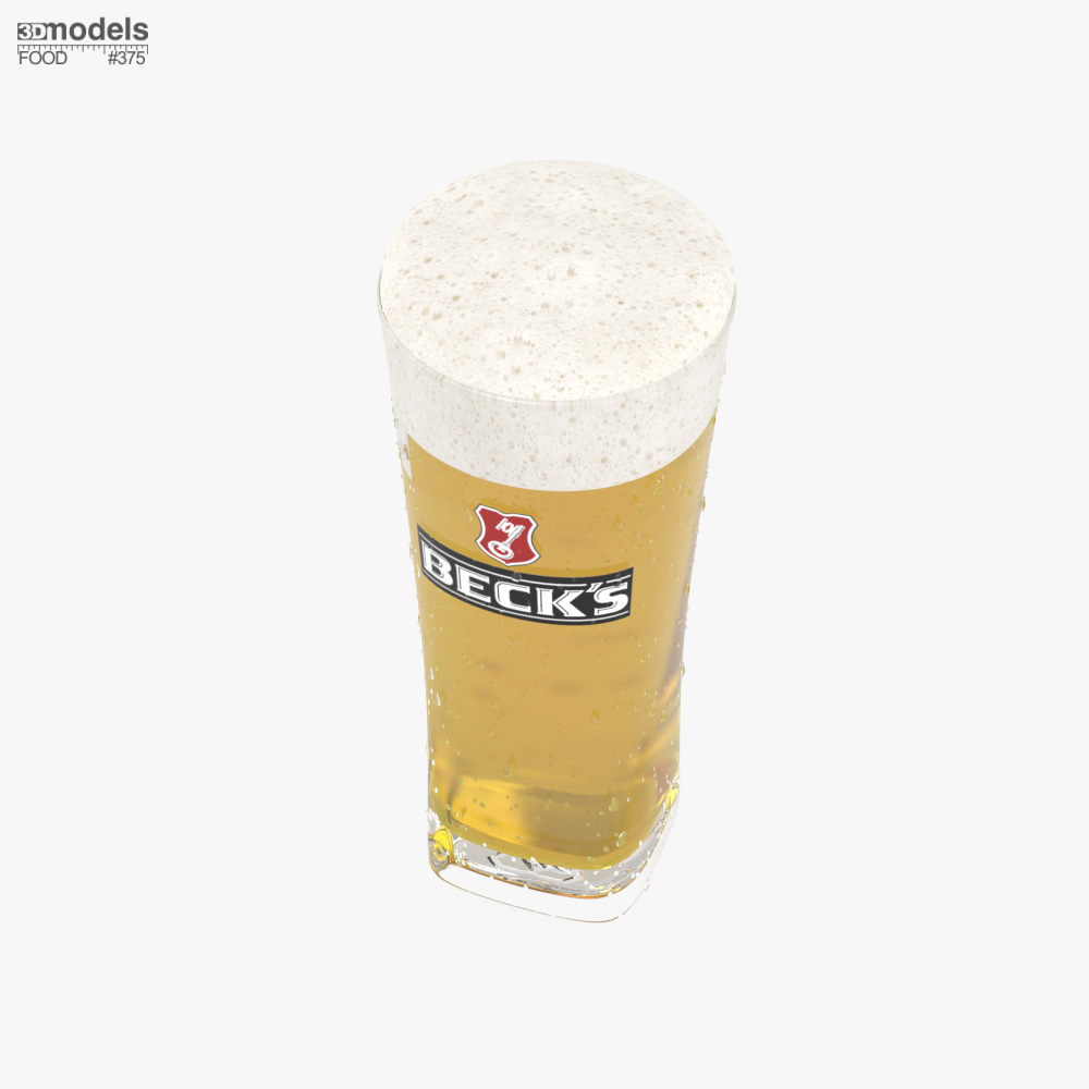 Beck’s Beer Glass 3D model - Download Bottles, Cans on 3DModels.org