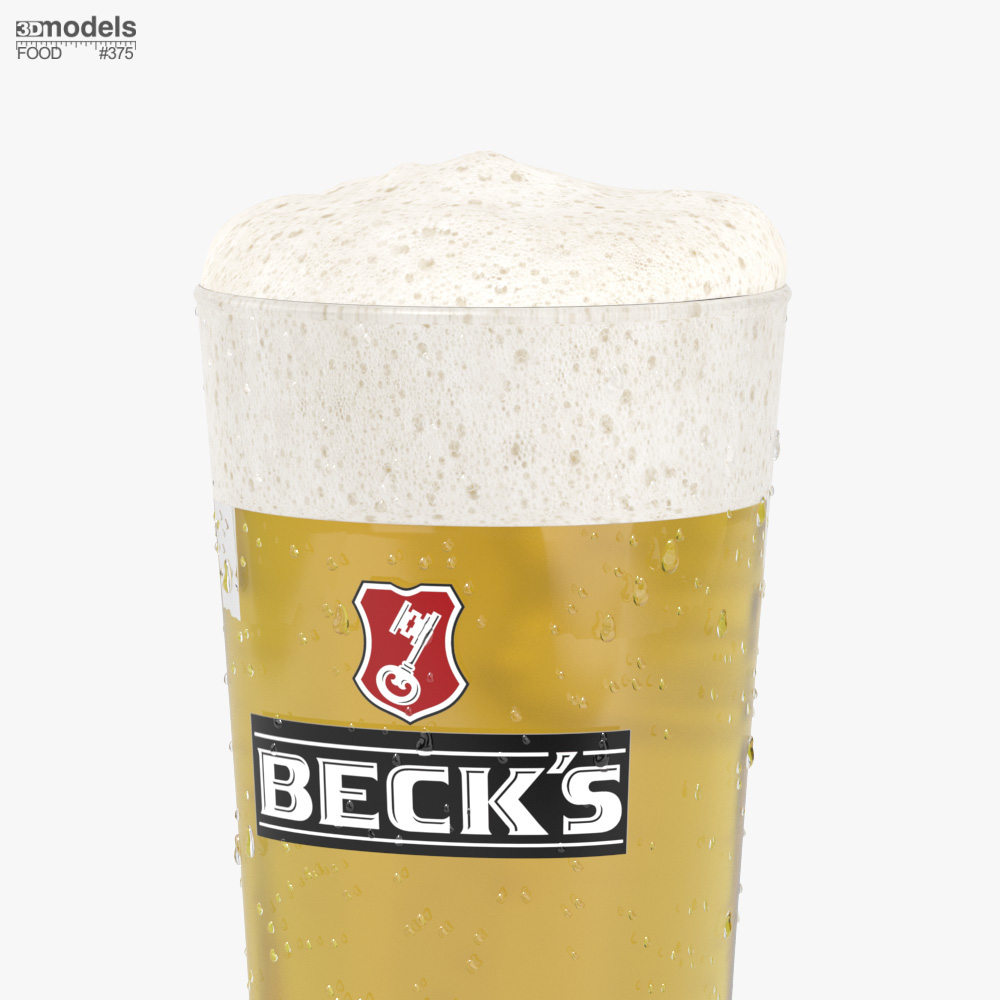 Beck’s Beer Glass 3D model - Download Bottles, Cans on 3DModels.org