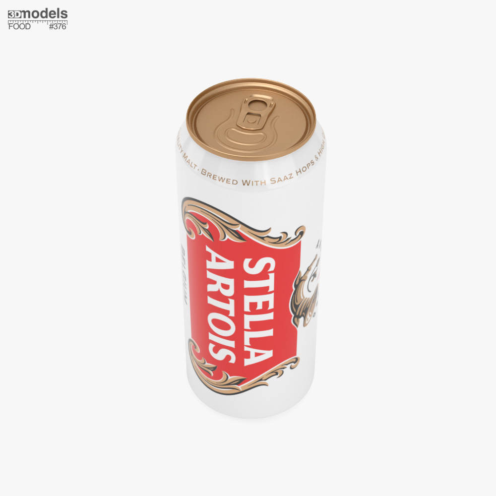 Stella Artois Lager Bierdose 500ml 3D-Modell - Herunterladen Flaschen ...