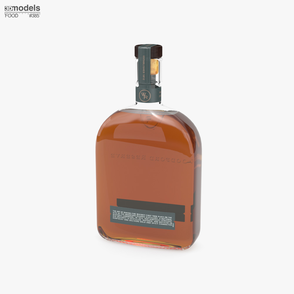 Botella de Woodford Reserve Kentucky Bourbon Modelo 3D - Descargar ...