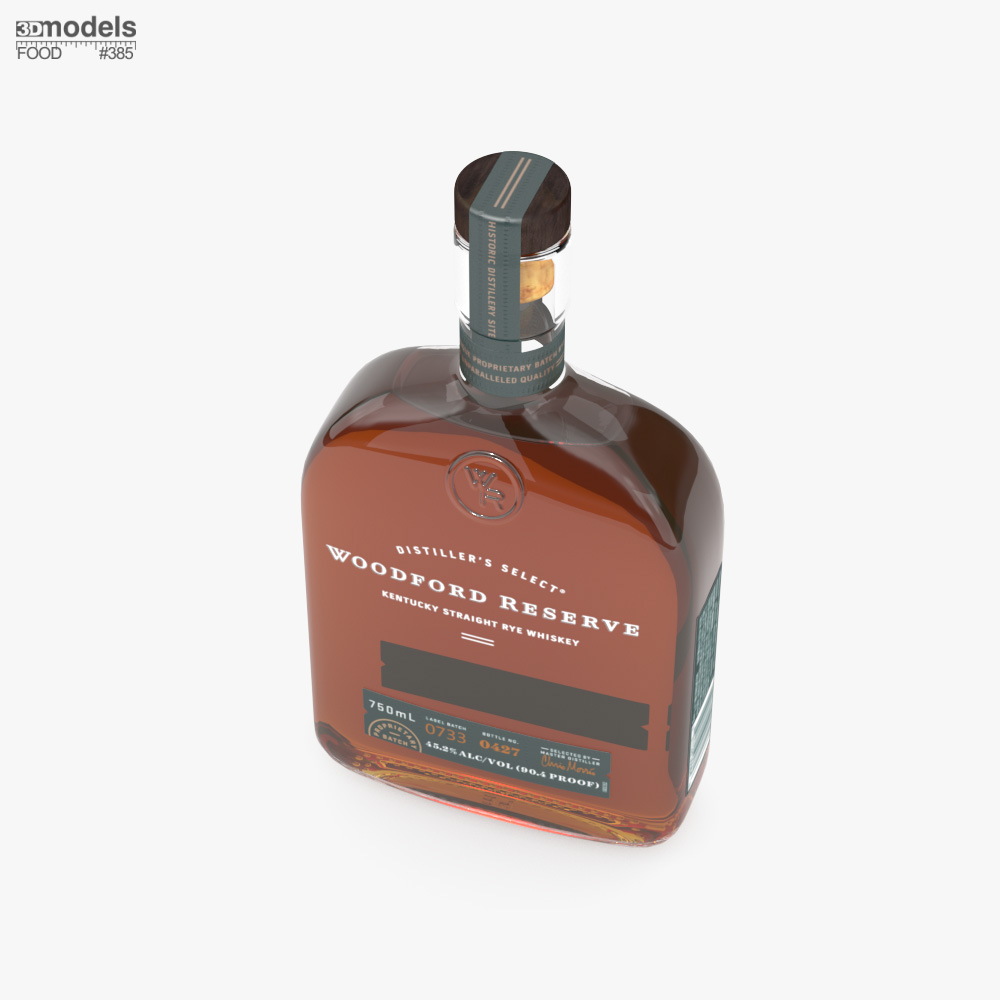 Botella de Woodford Reserve Kentucky Bourbon Modelo 3D - Descargar ...