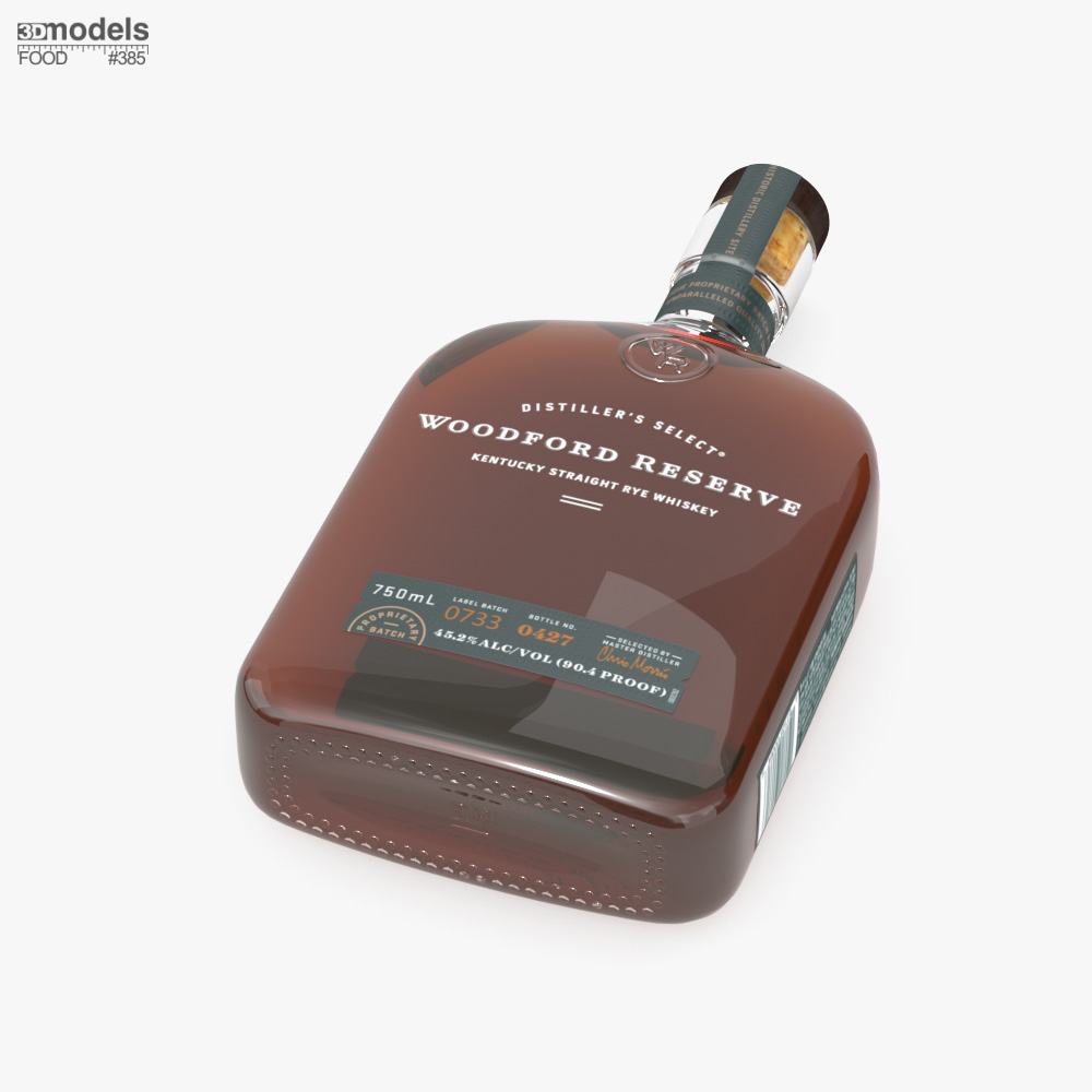 Botella de Woodford Reserve Kentucky Bourbon Modelo 3D - Descargar ...