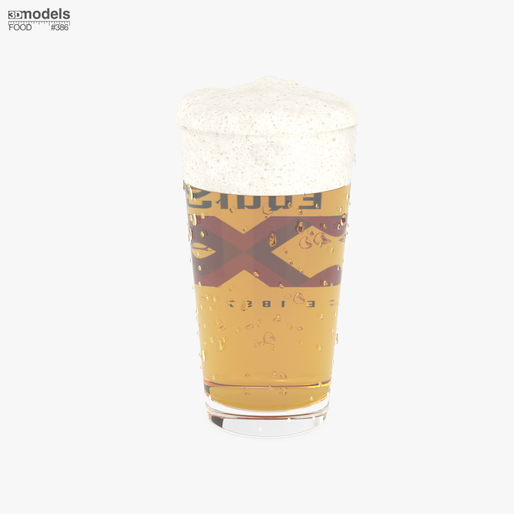 Dos Equis Glass 3D model - Download Bottles, Cans on 3DModels.org