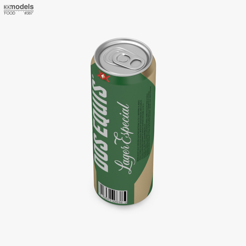 Dos Equis Lager Especial 330ml 3D model - Download Bottles, Cans on ...