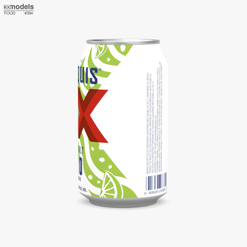 Dos Equis Beer Zero 330ml 3D model - Download Bottles, Cans on 3DModels.org