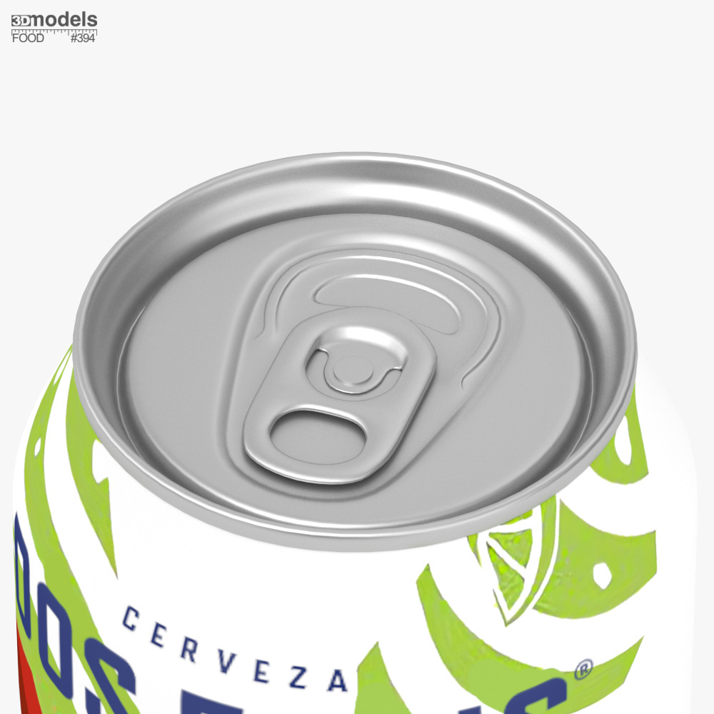 Dos Equis Beer Zero 330ml 3D model - Download Bottles, Cans on 3DModels.org